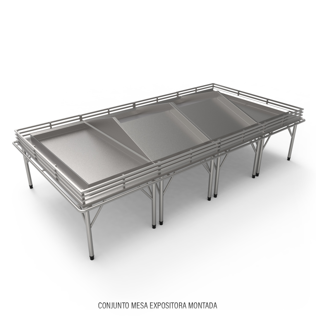 Mesa de Hortifrúti Inox Módulo Cabeceira - Loja Relux